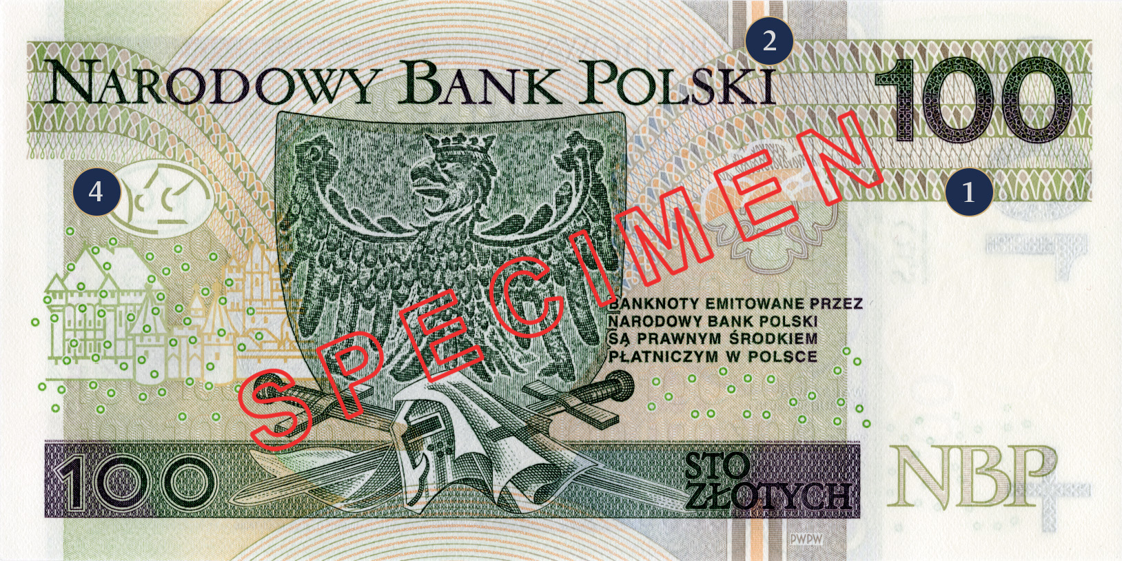 Banknot Obiegowy Zmodernizowany O Nominale 100 Z NBP Banknot Obiegowy Zmodernizowany O Nominale 100 Z NBP
